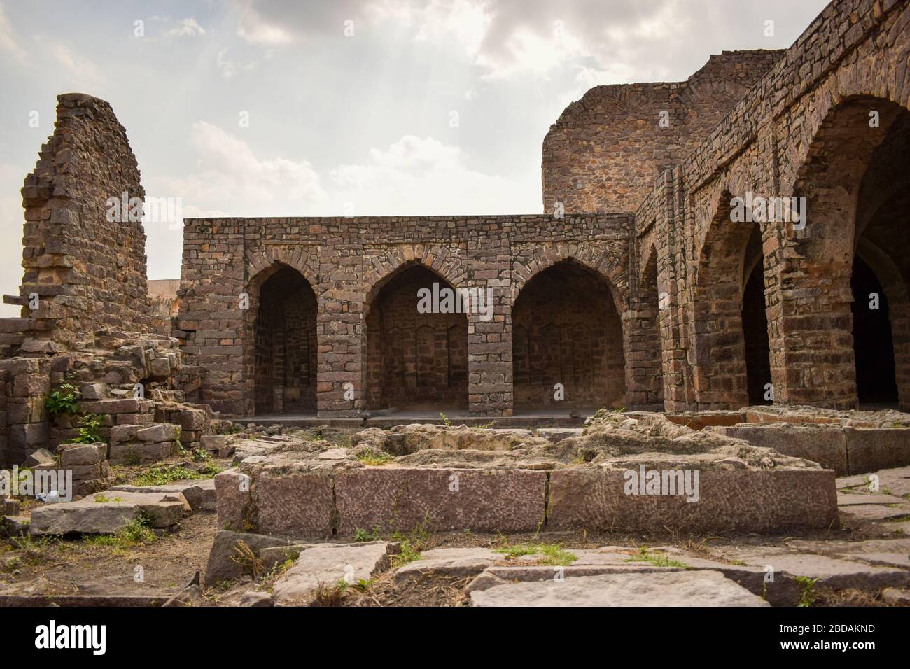 ancient historical Fort Ruined Walls Destructed Architecture Stock ...