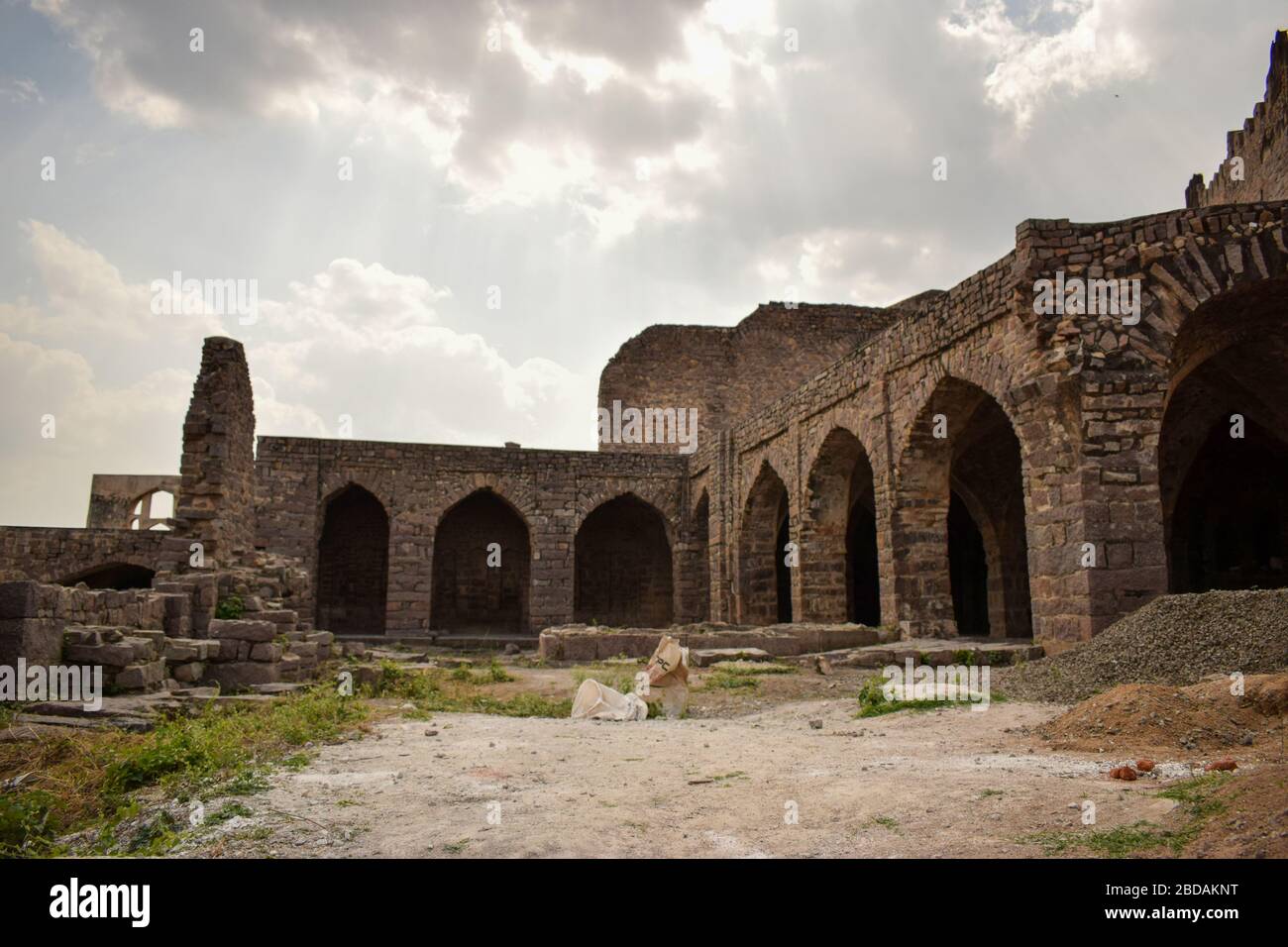 ancient historical Fort Ruined Walls Destructed Architecture Stock ...