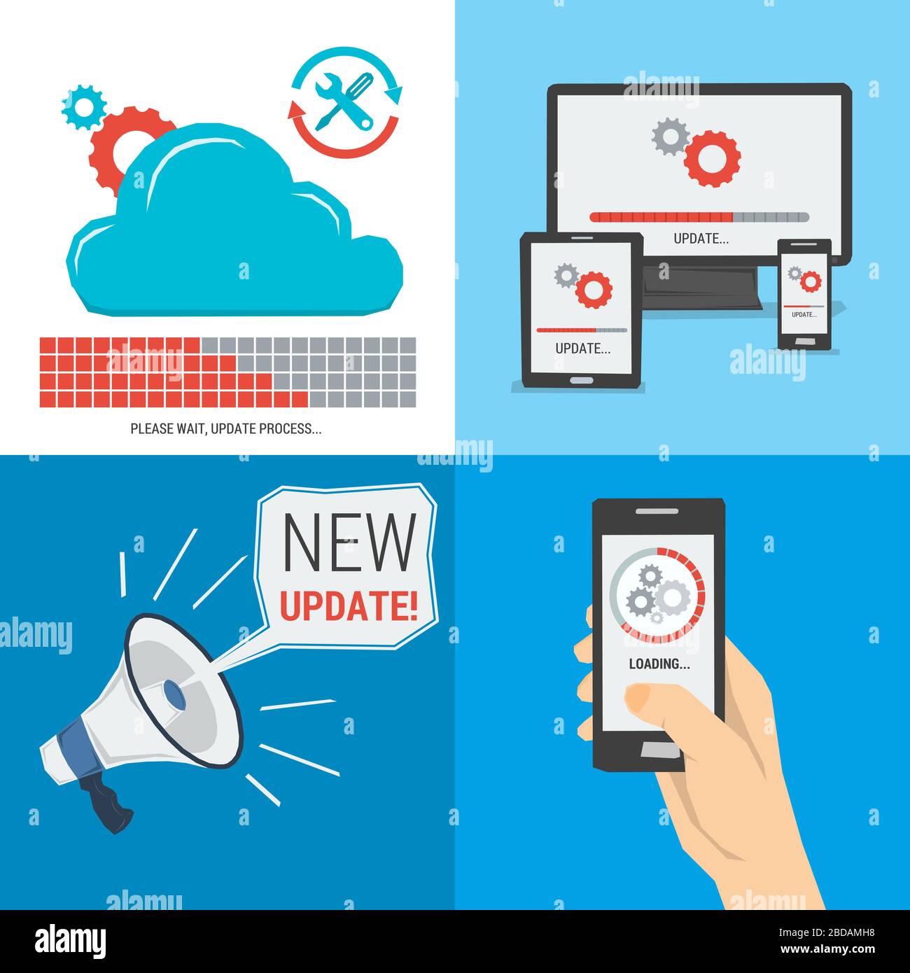 Update installation Stock Vector Images - Alamy