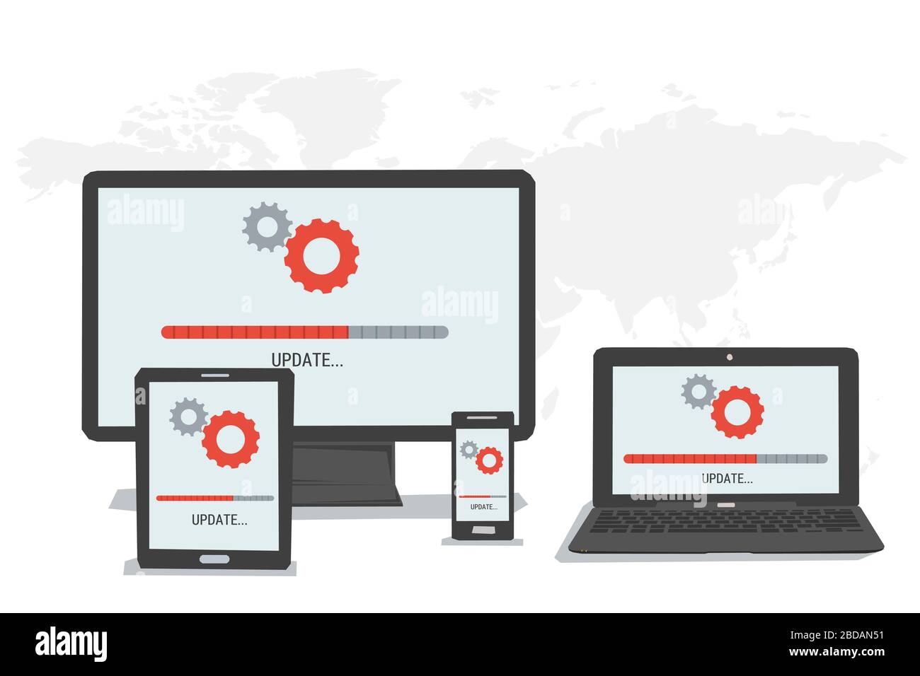 System updating Cut Out Stock Images & Pictures - Alamy