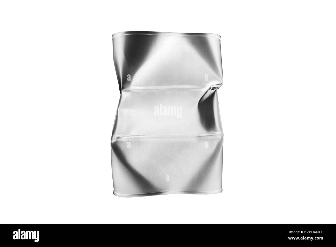 Crumpled tin can Black and White Stock Photos & Images - Alamy