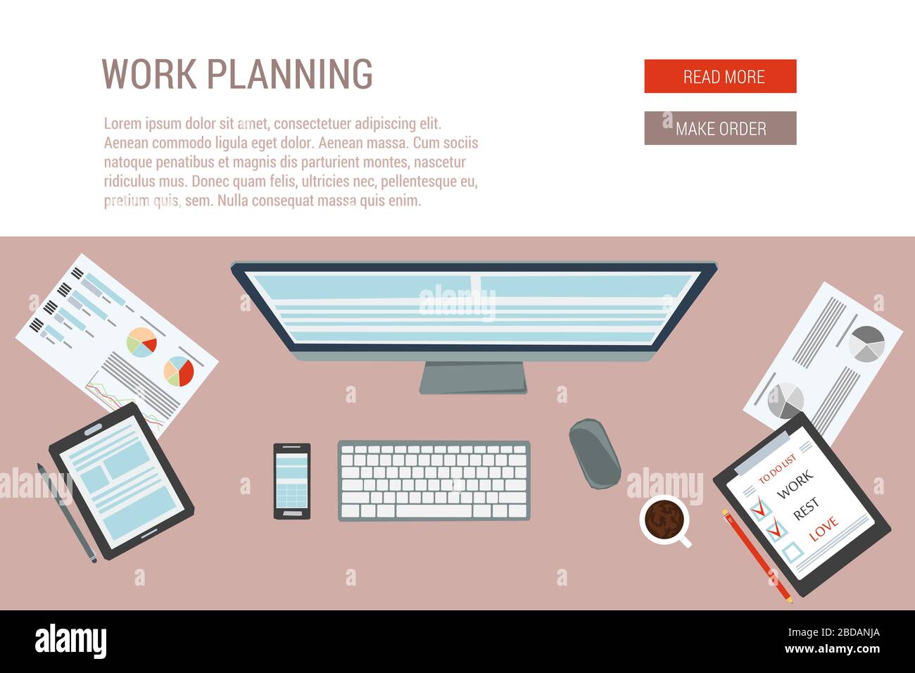 Vector concept of working process Stock Vector Image & Art - Alamy