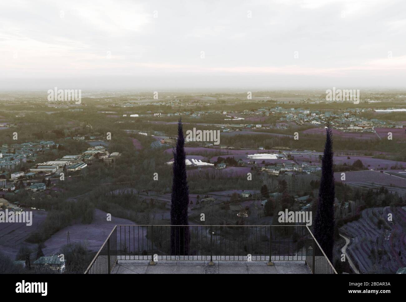 Blue view sunset terrace hi-res stock photography and images - Alamy