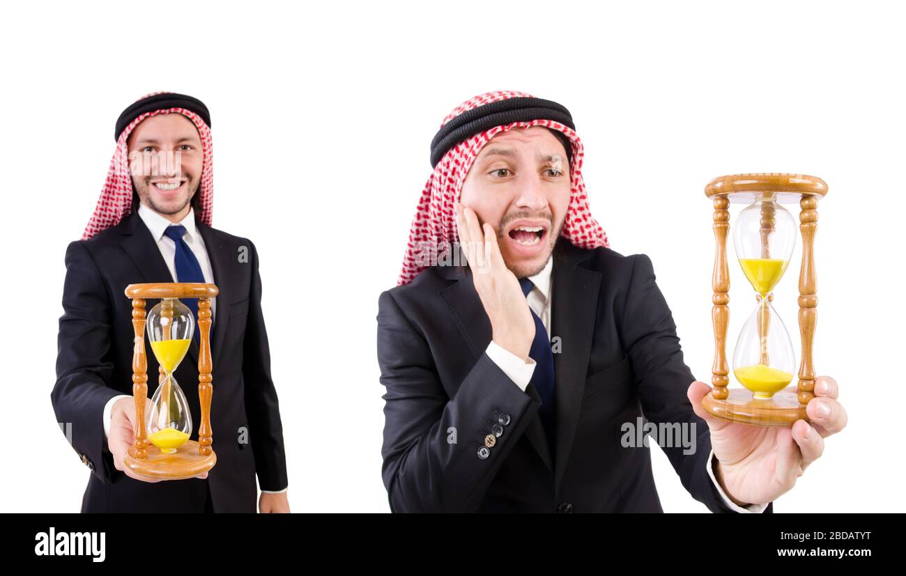 The arab man thinking about passage of time Stock Photo - Alamy