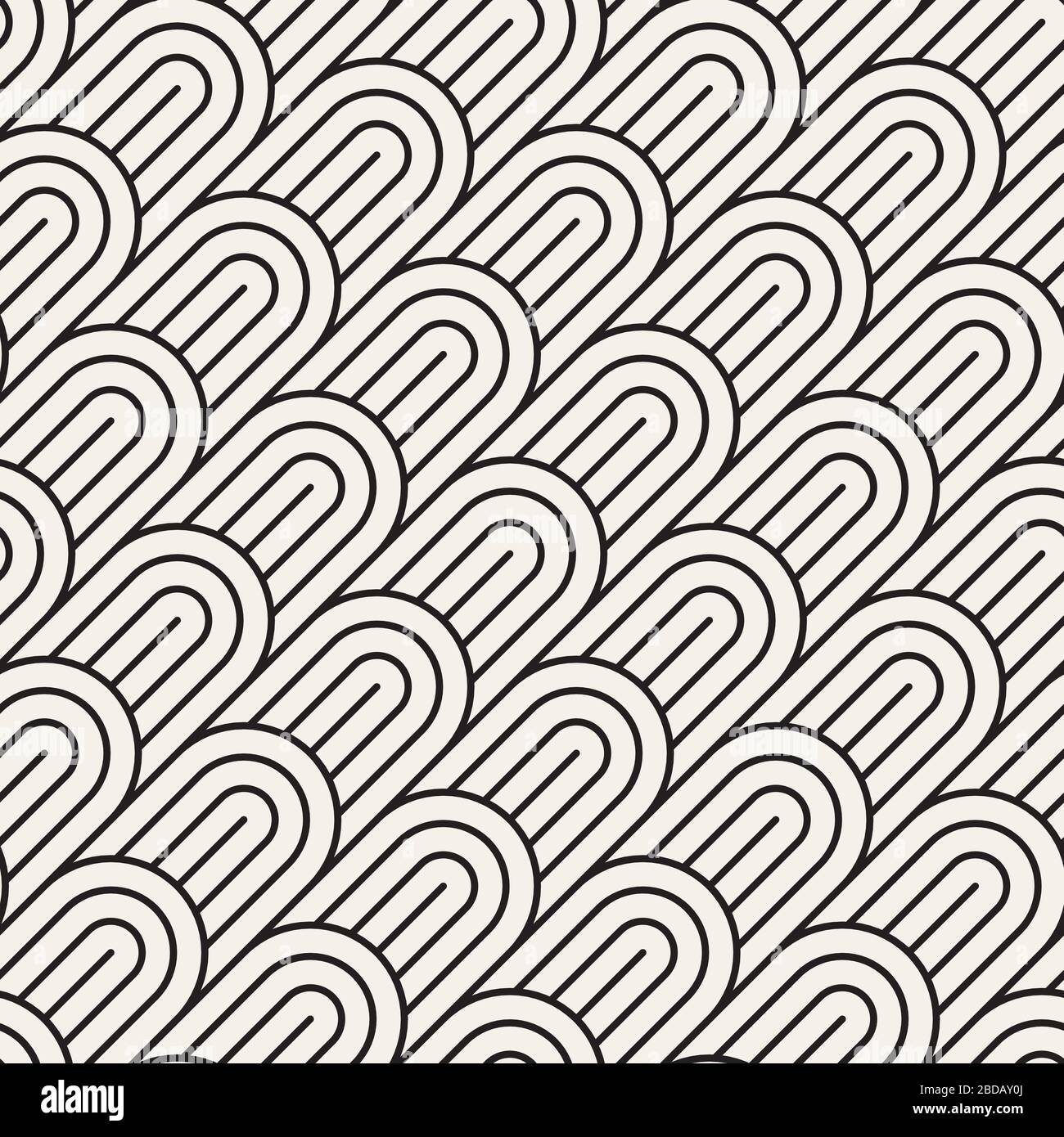 Vector seamless pattern. Concentric bold semi circles. Geometric ...