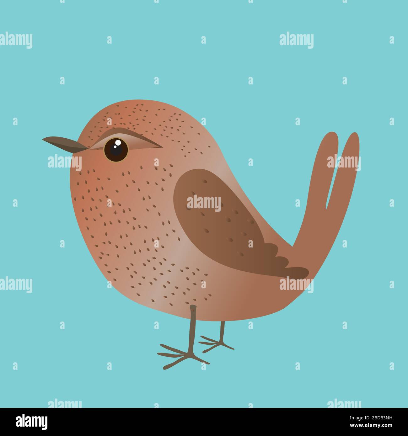 Wren bird garden Stock Vector Images - Alamy