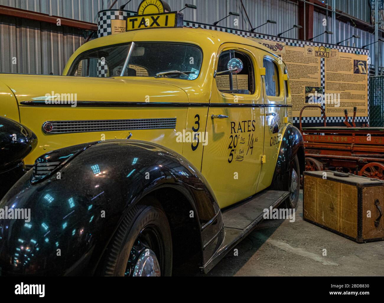Black and Yellow Pontiac Taxi Stock Photo - Alamy