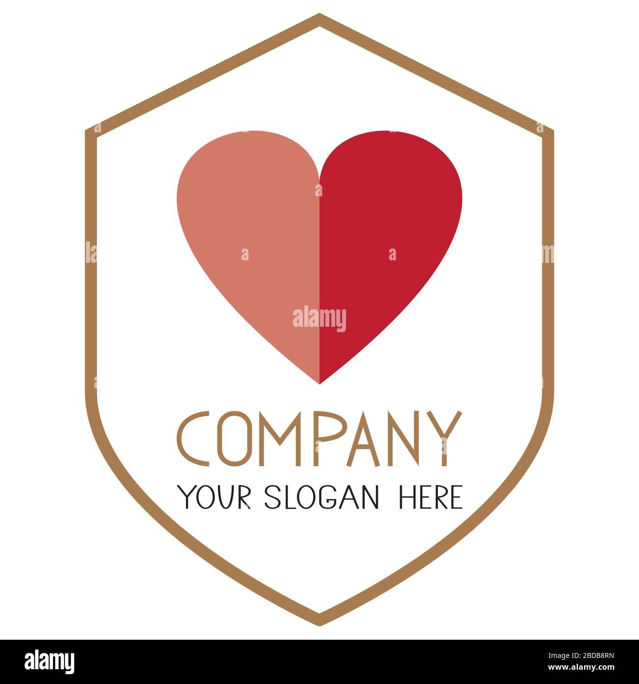 Heart icon. Two piece heart vector. Half heart Stock Vector Image & Art ...