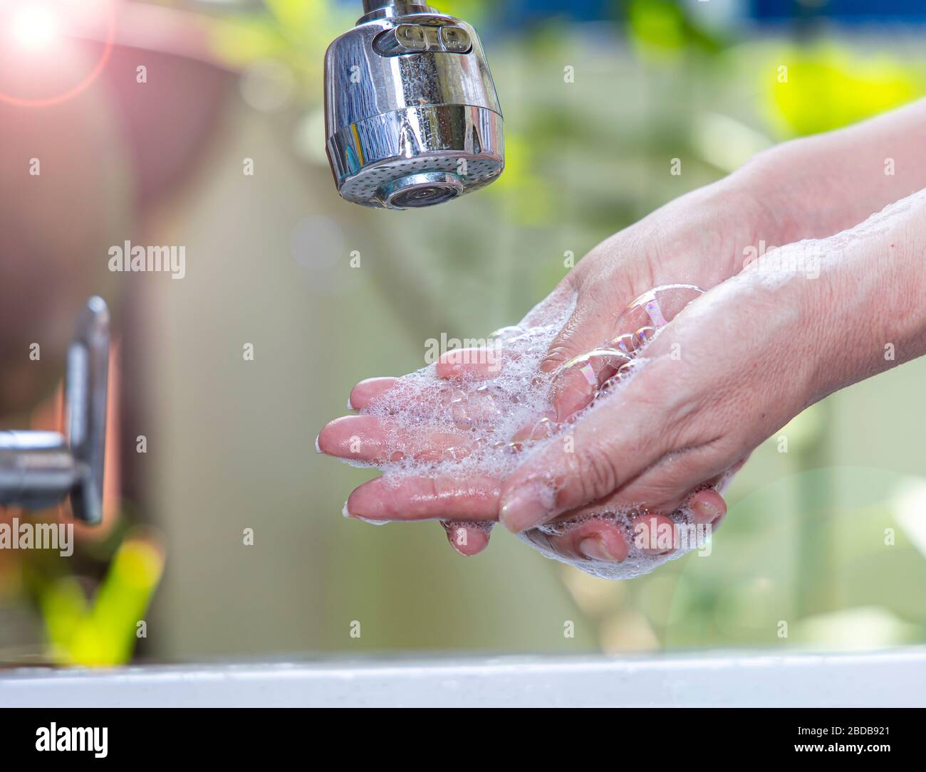 Hand washing steps hi-res stock photography and images - Alamy