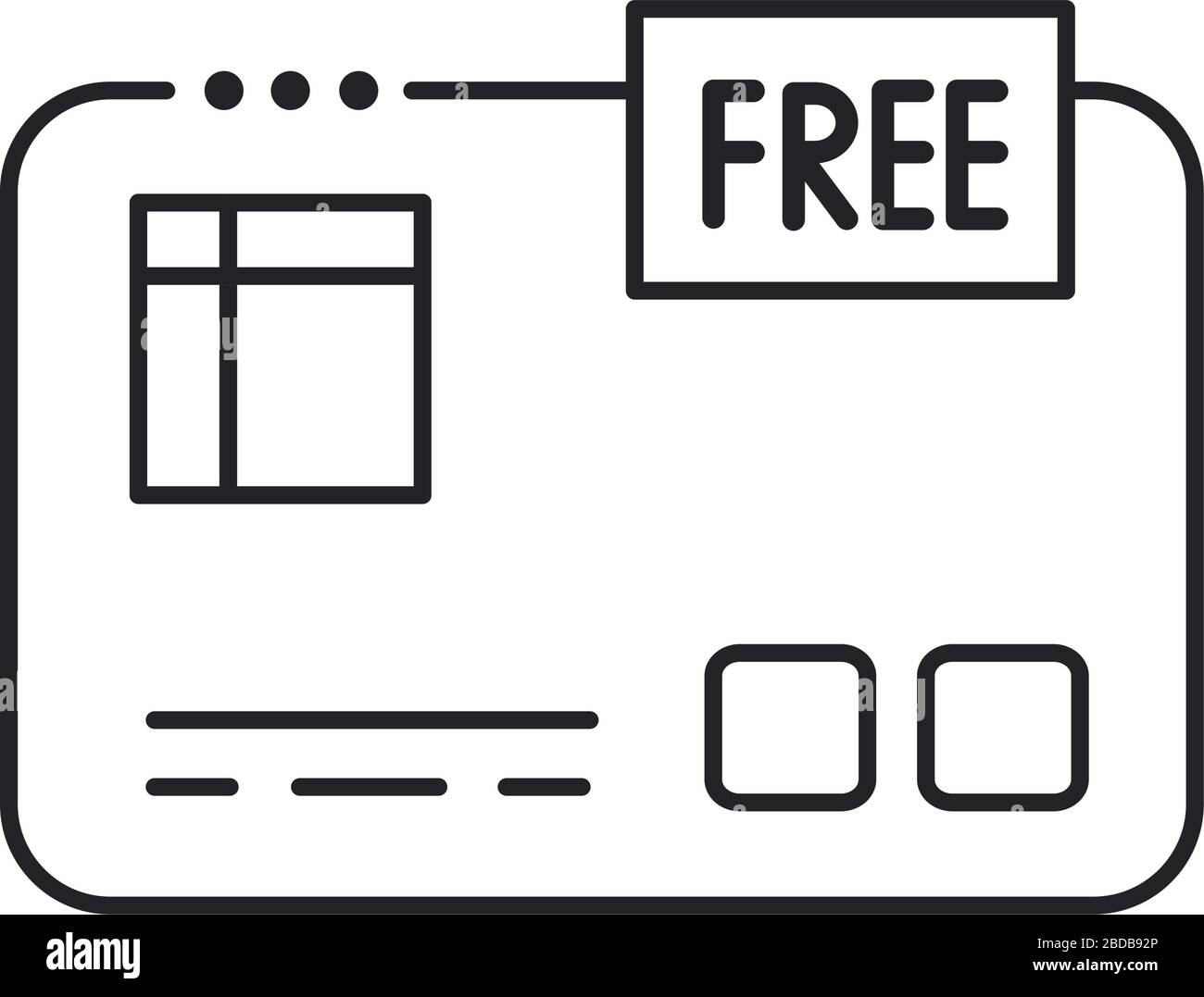 credit card delivery free line style icon Stock Vector Image & Art - Alamy