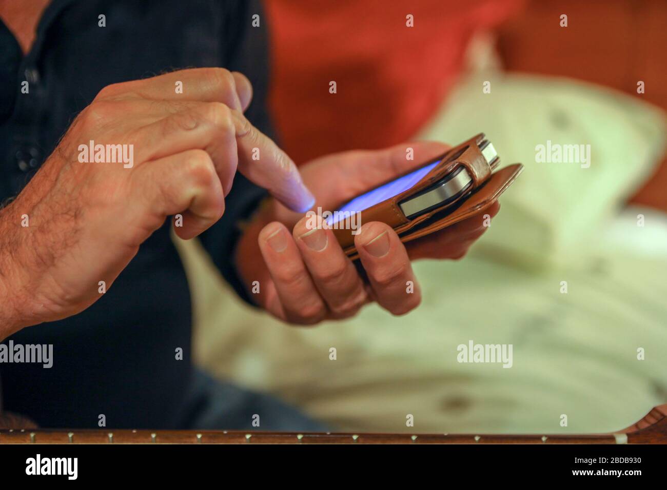 Man reading whats on hi-res stock photography and images - Alamy