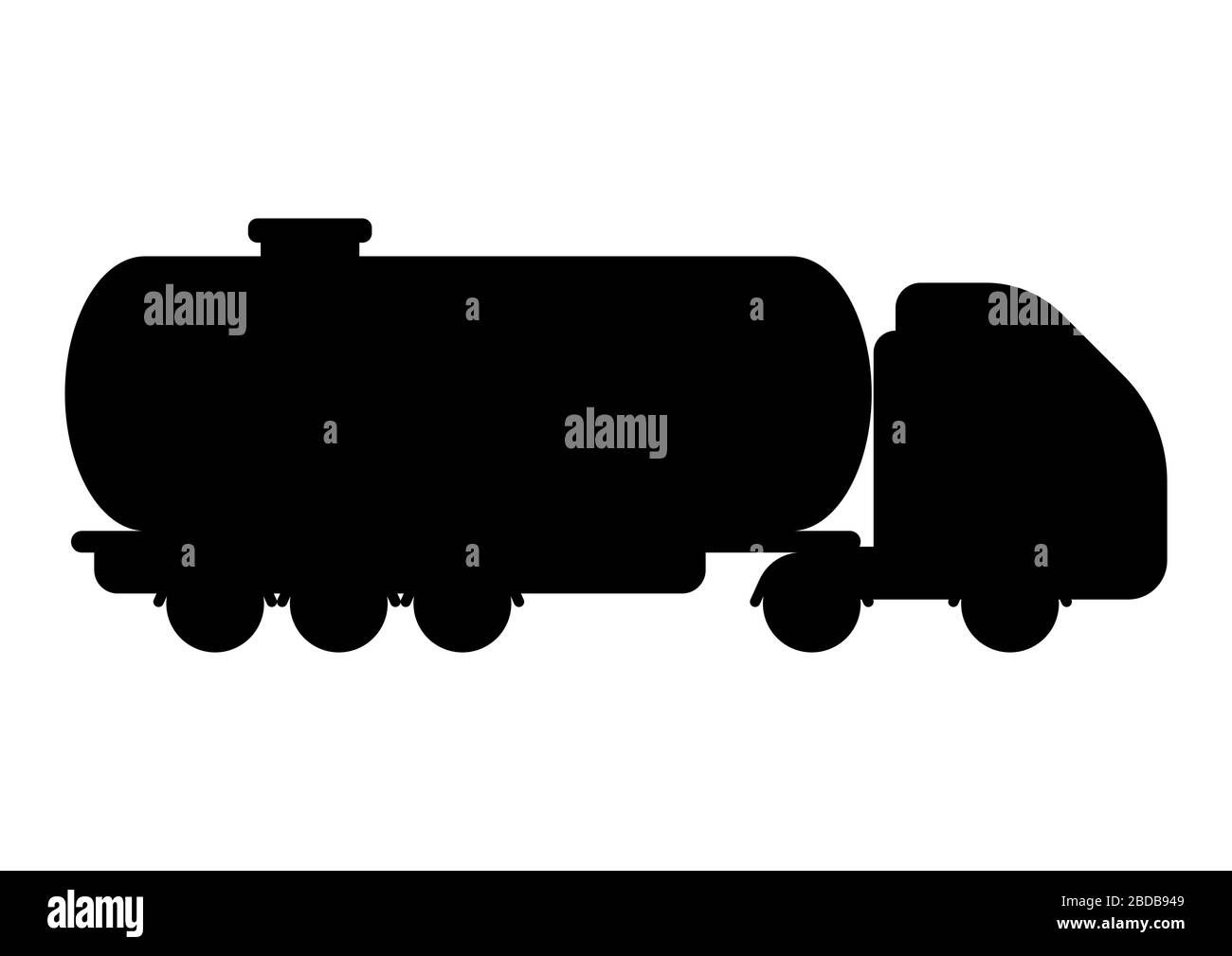 Black tanker truck transport Cut Out Stock Images & Pictures - Alamy