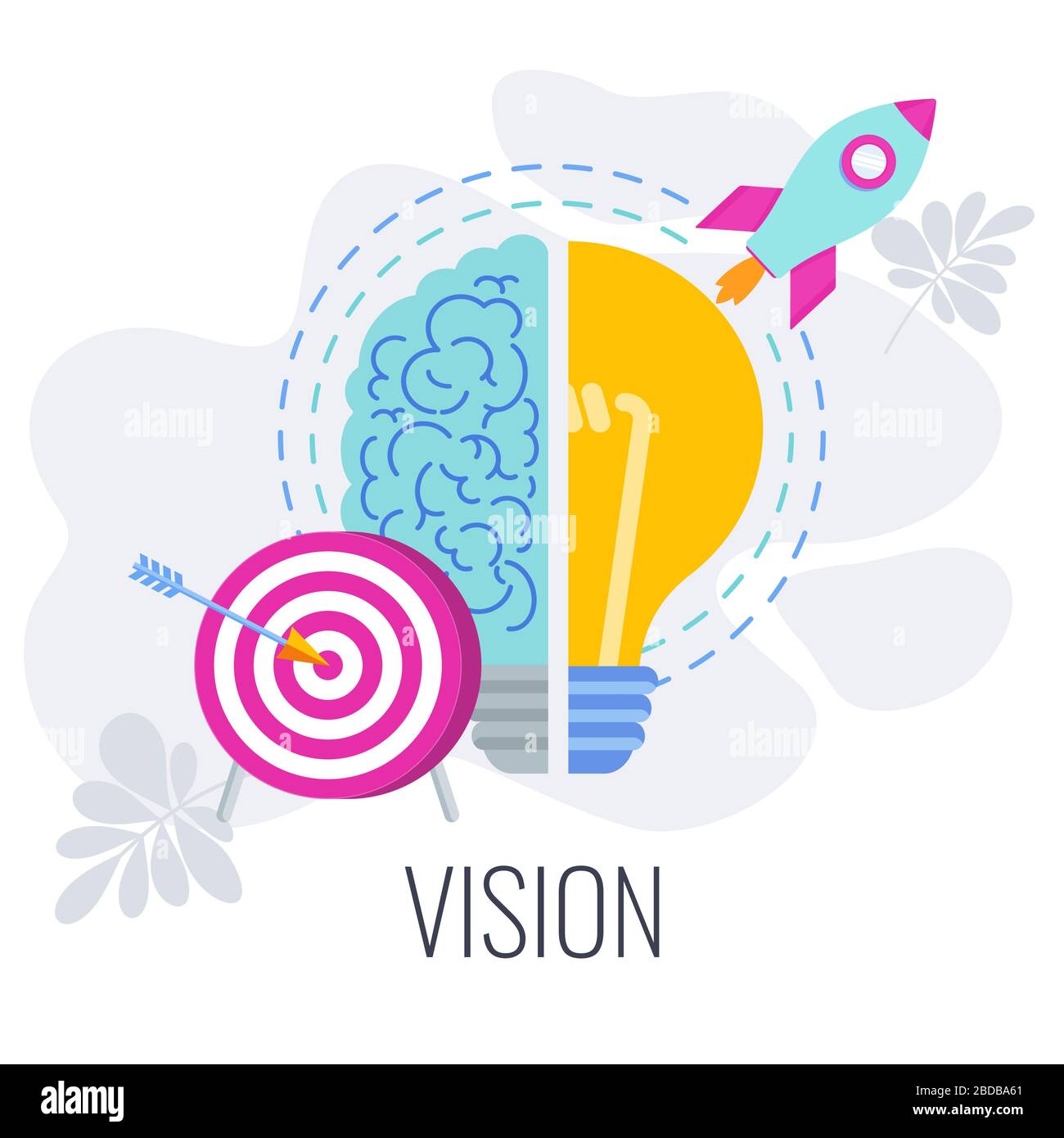 Vision infographics pictogram. Half brain, half lamp Stock Vector Image ...