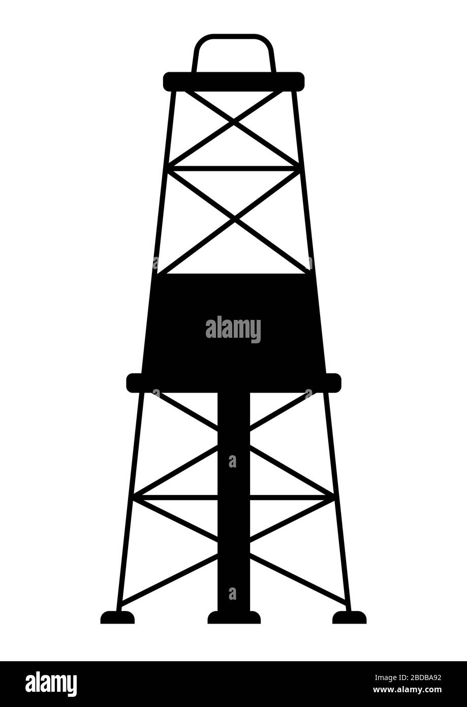 Illustration of oil derrick Stock Vector Image & Art - Alamy