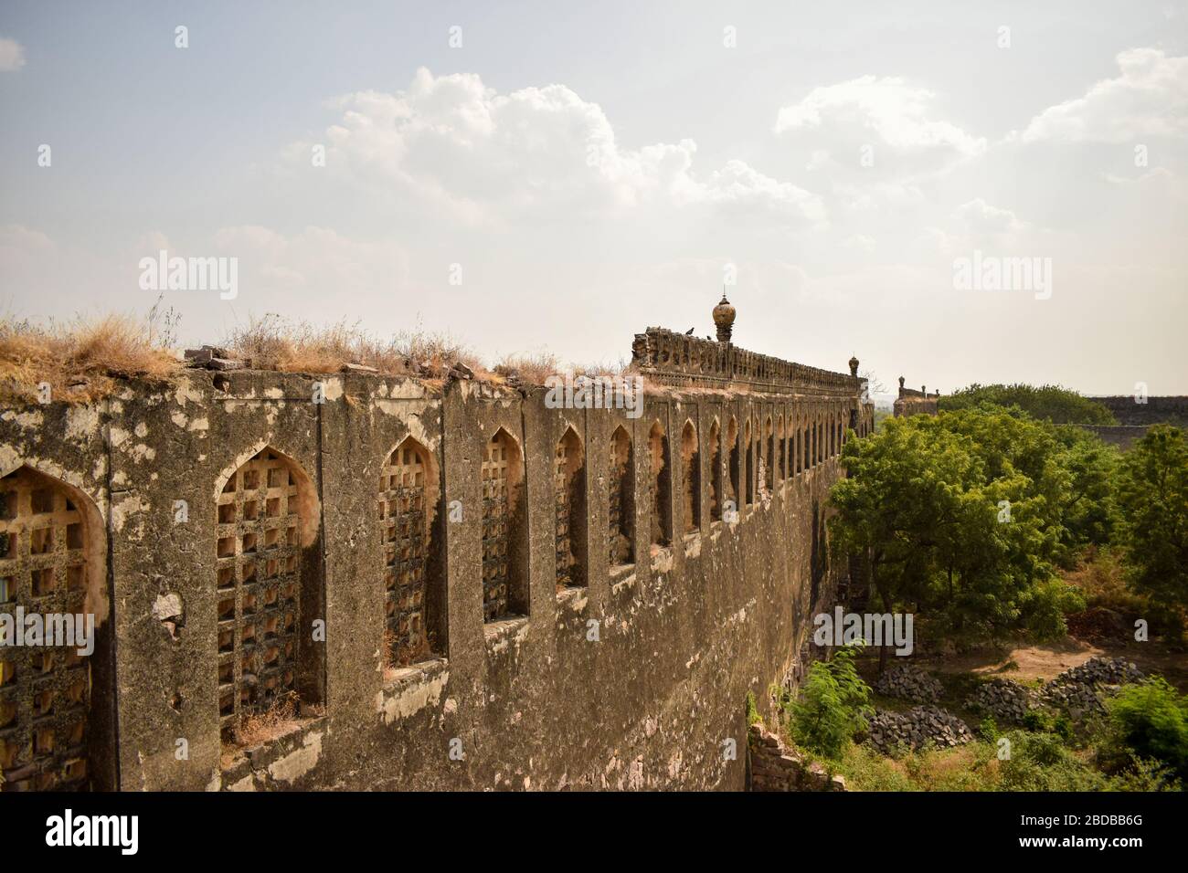 ancient historical Fort Ruined Walls Destructed Architecture Stock ...