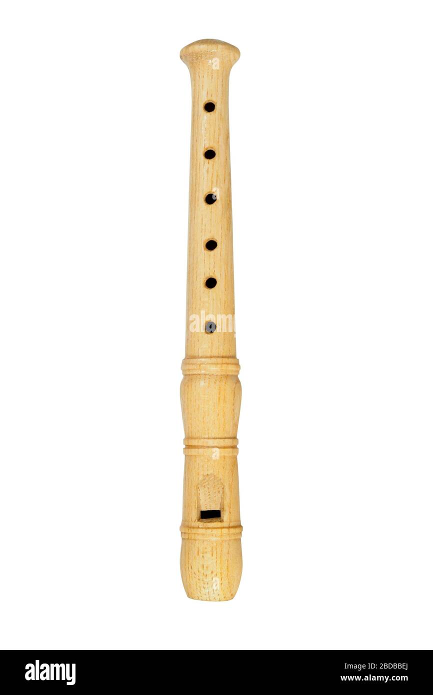 Wooden flute on white background Stock Photo - Alamy