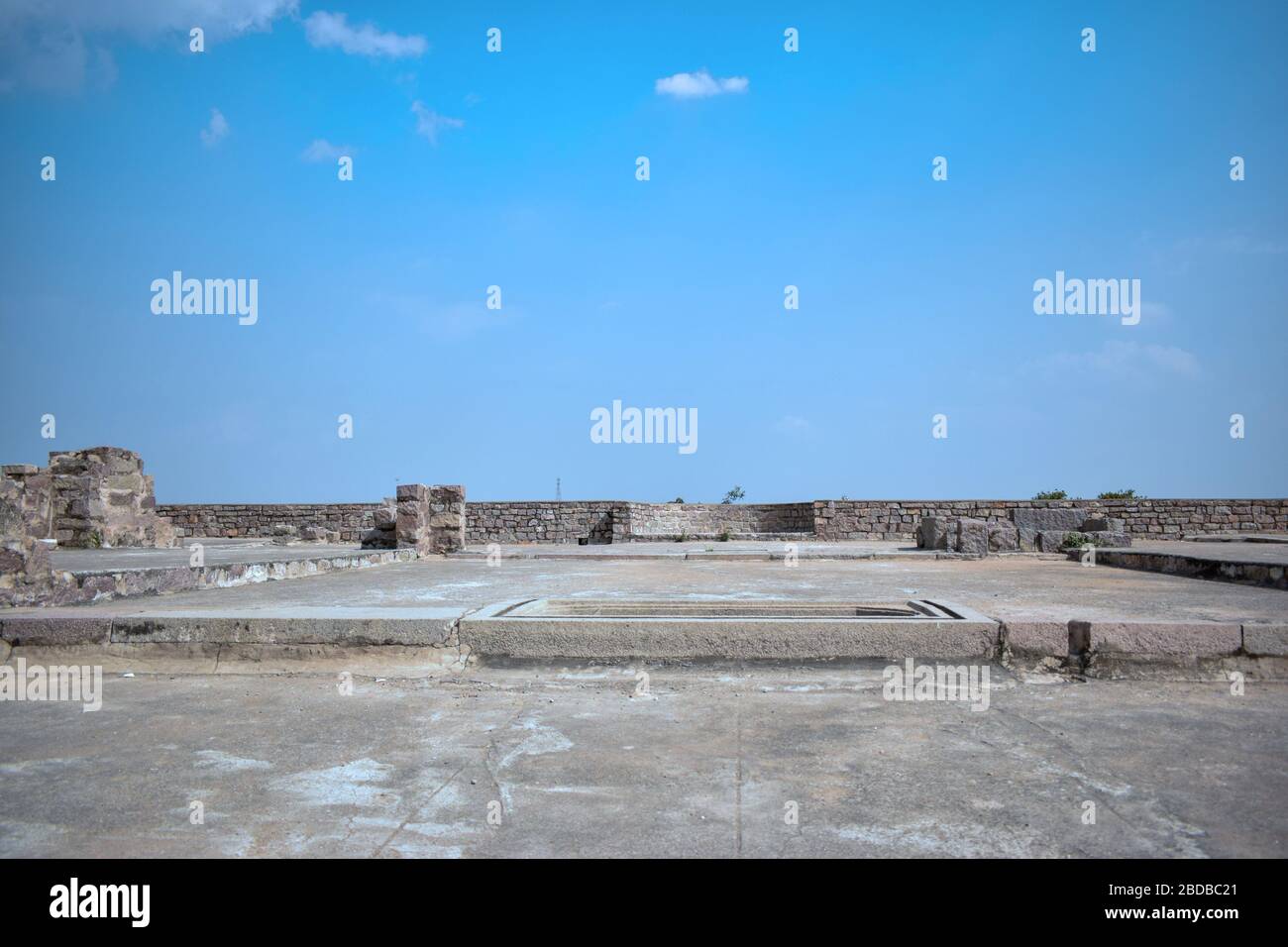 ancient historical Fort Ruined Walls Destructed Architecture Stock ...