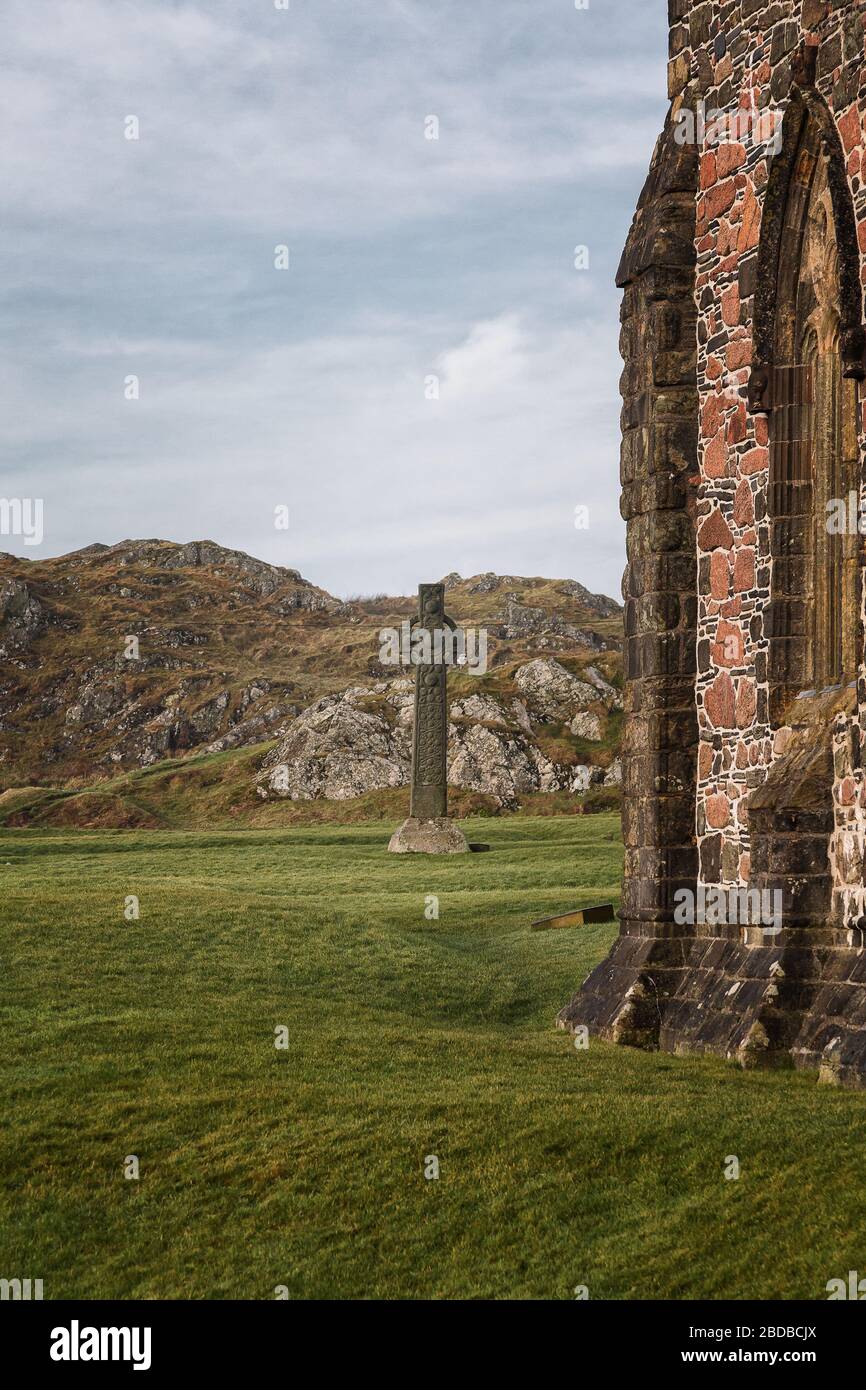 Ancient abbey on Iona Stock Photo - Alamy