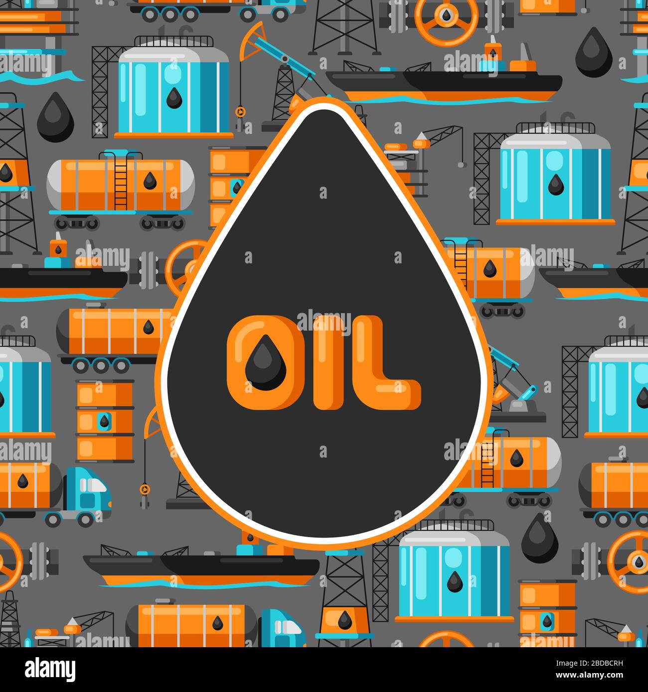 Background design with oil and petrol icons Stock Vector Image & Art ...