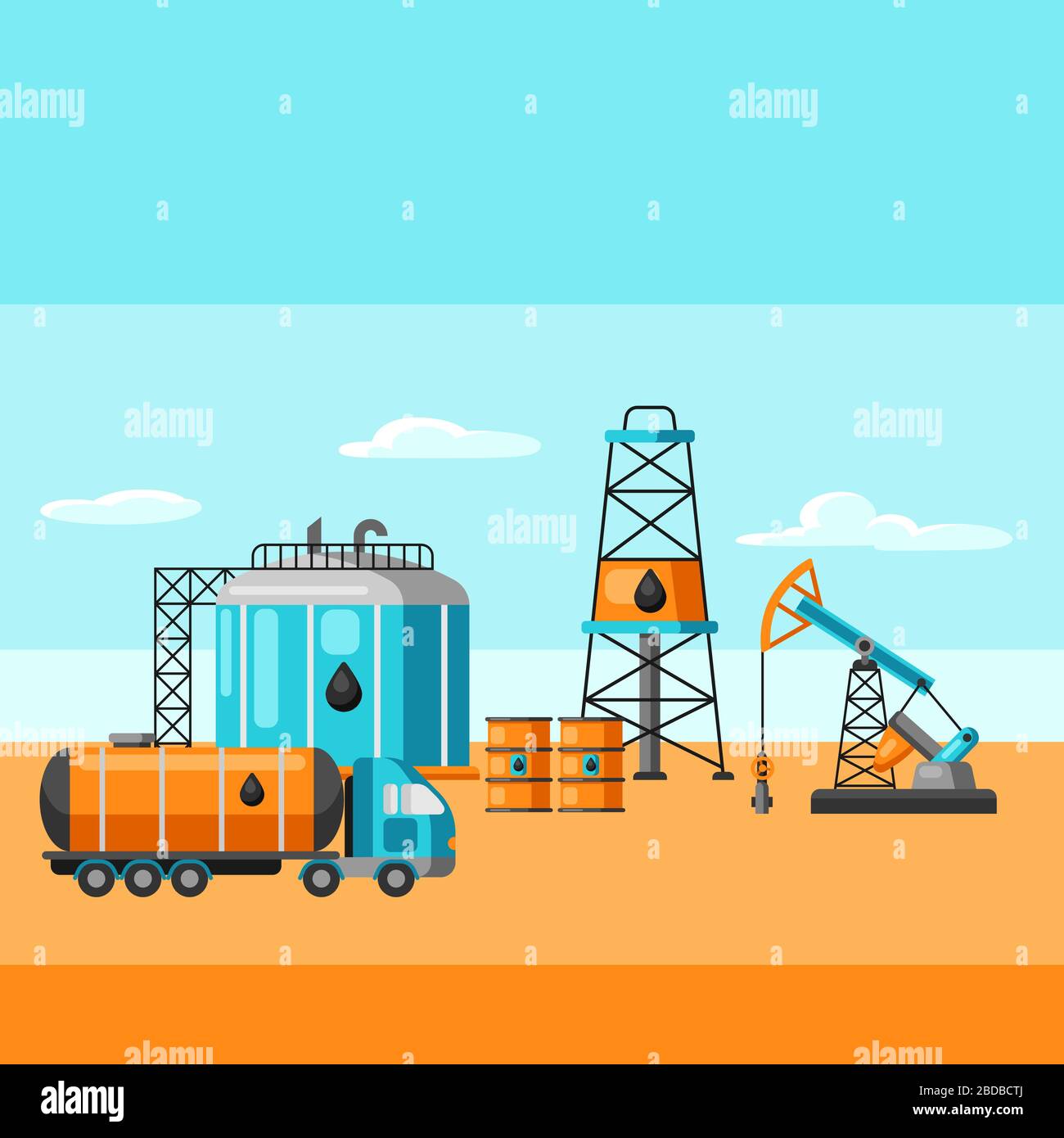 Illustration of oil production Stock Vector Image & Art - Alamy