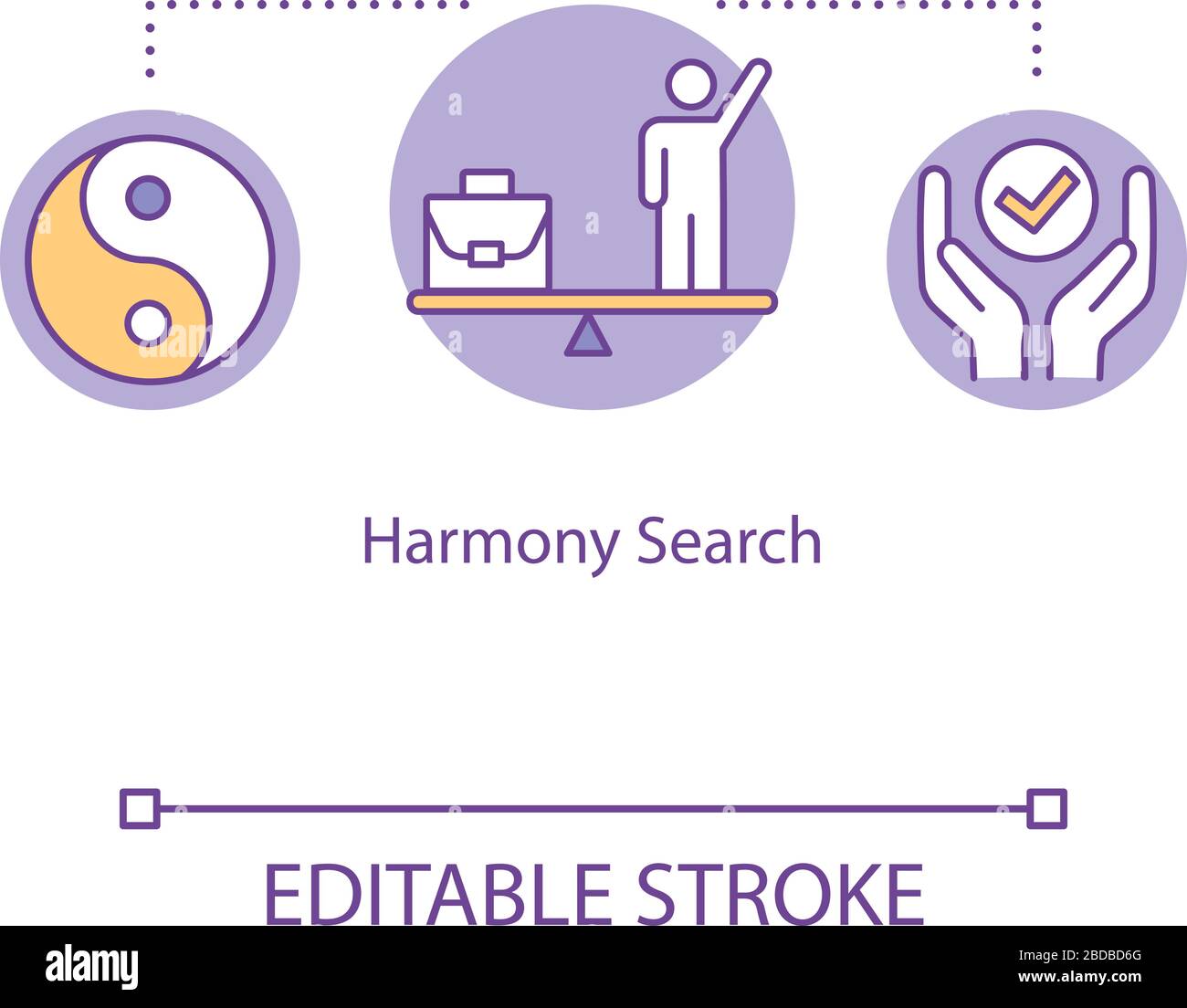 Harmony search concept icon. Life and work balance idea thin line ...