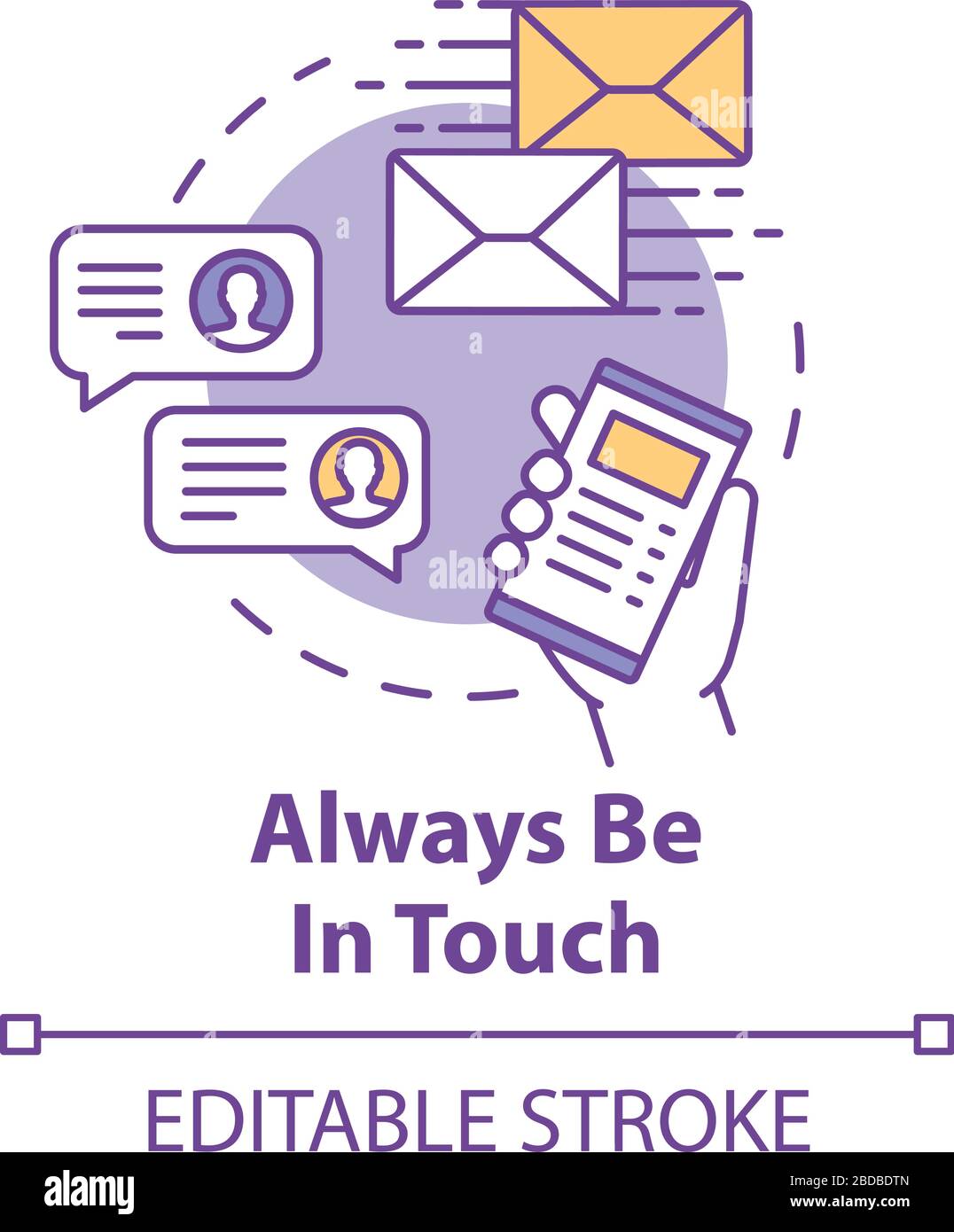 Friends talking drawing line in hi-res stock photography and images - Alamy