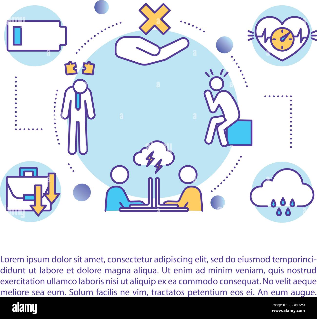 Stressful atmosphere concept icon with text. Relationship anxiety ...