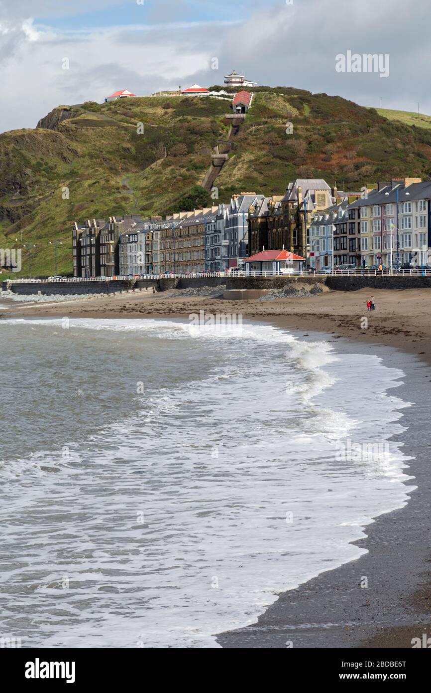 Aberystwyth beach promenade hi-res stock photography and images - Alamy