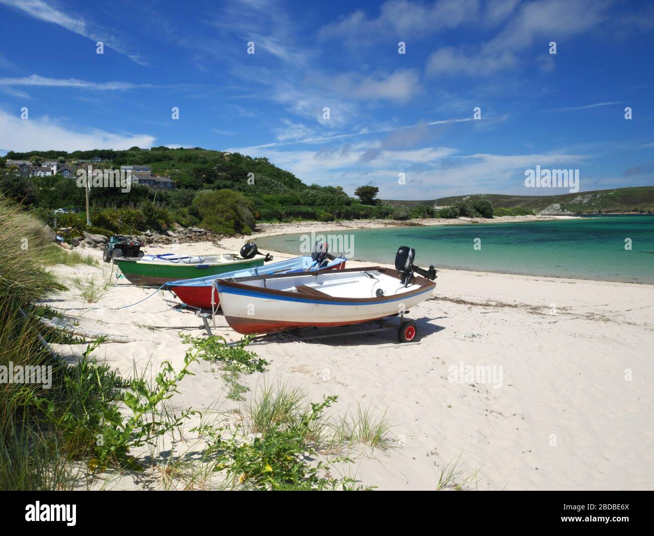 Town beach, Bryher, Isles of Scilly Stock Photo - Alamy