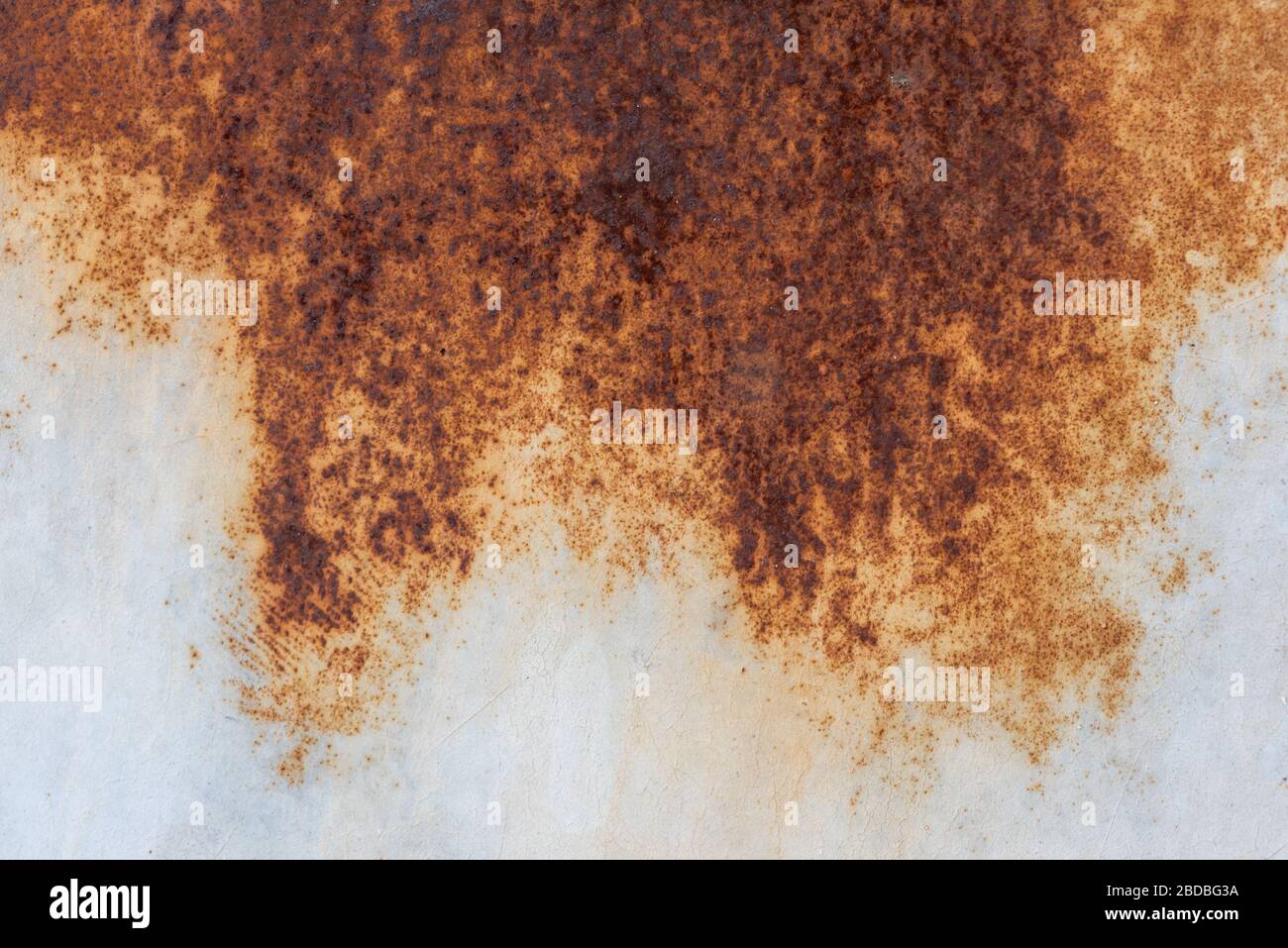 Rust texture on white surface close up view Stock Photo - Alamy