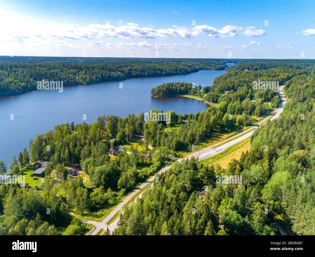 Aerial view finnish lake hi-res stock photography and images - Alamy