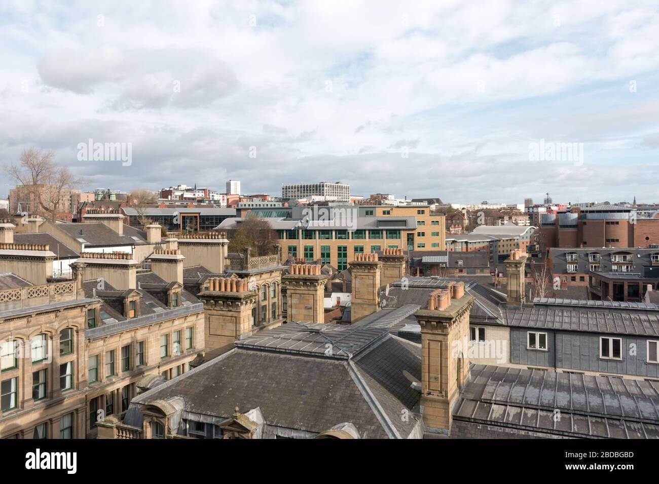 Cityscape of Newcastle upon Tyne, the most populous city in the North ...
