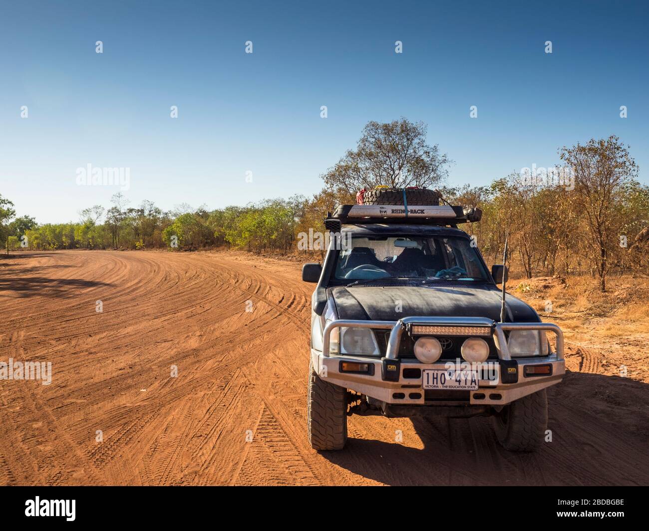 4WD kitted up for outback travel, Gibb River Rd, The Kimberley Stock ...
