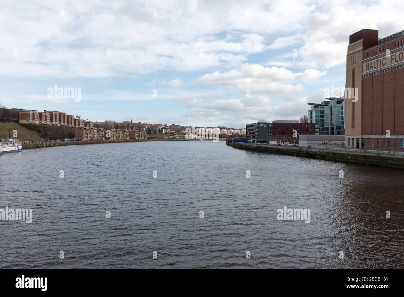 Cityscape of Newcastle upon Tyne, the most populous city in the North ...
