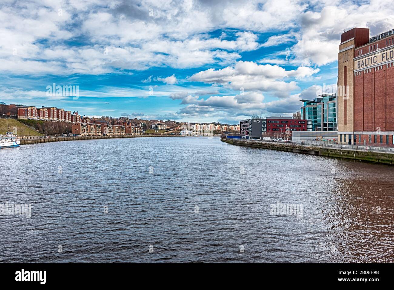 Cityscape of Newcastle upon Tyne, the most populous city in the North ...