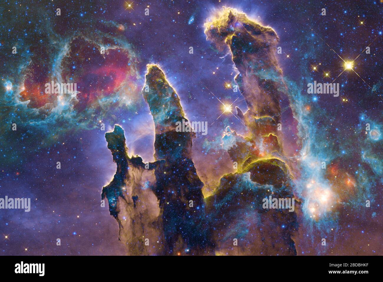 Infinite space with nebulae and stars. Elements of this image furnished ...