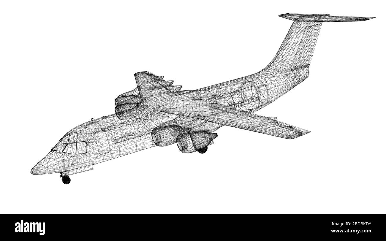 Commercial Airliner, Jet,body structure, wire model Stock Photo - Alamy