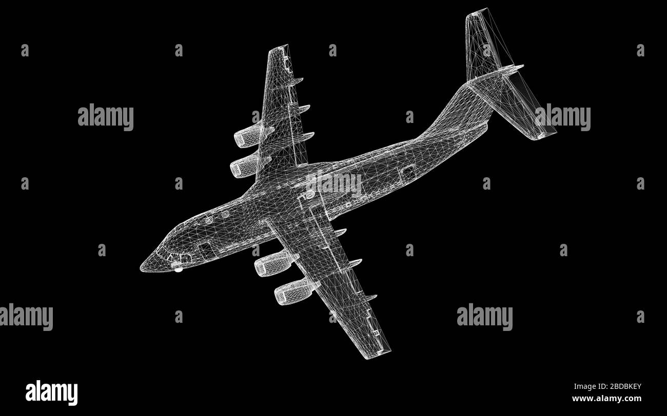 Commercial Airliner, Jet,body structure, wire model Stock Photo - Alamy