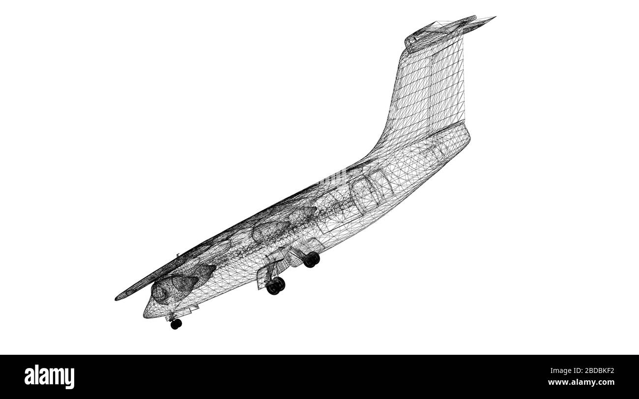 Commercial Airliner, Jet,body structure, wire model Stock Photo - Alamy