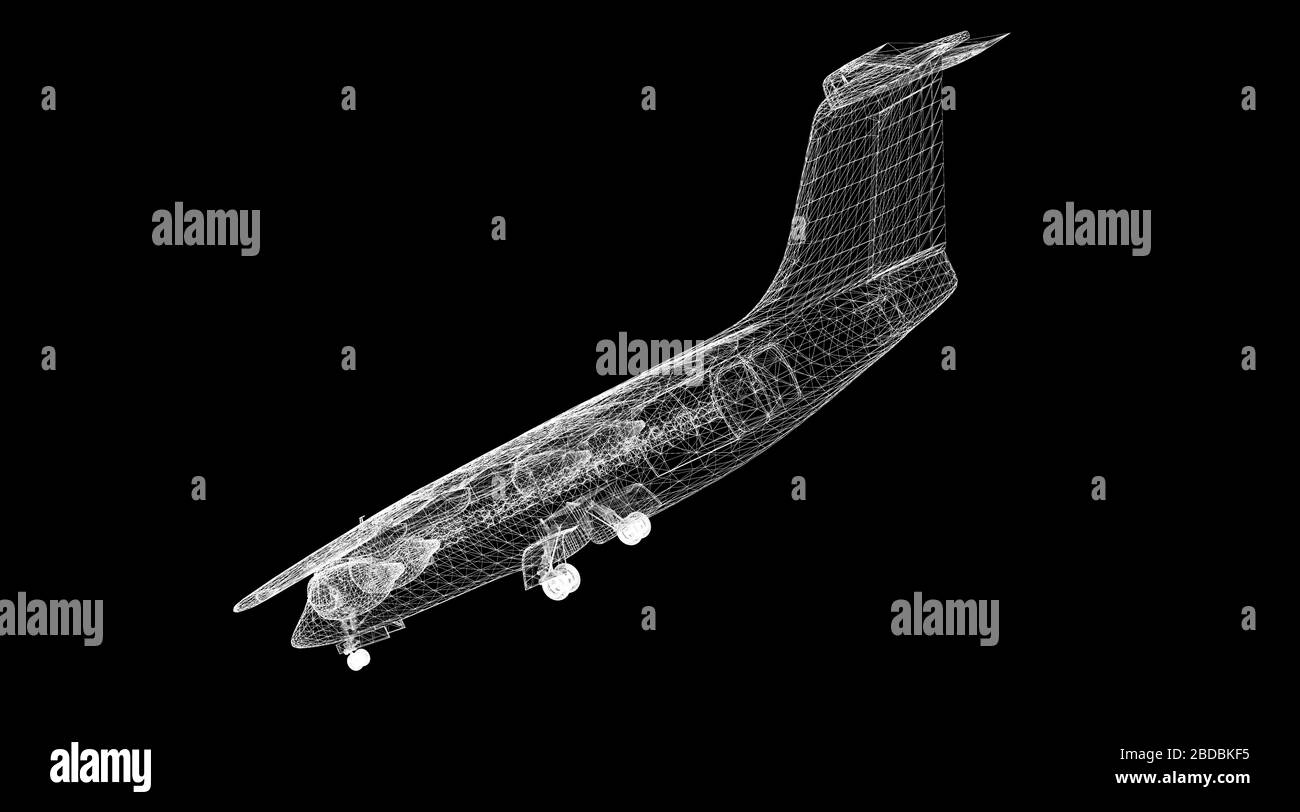 Commercial Airliner, Jet,body structure, wire model Stock Photo - Alamy