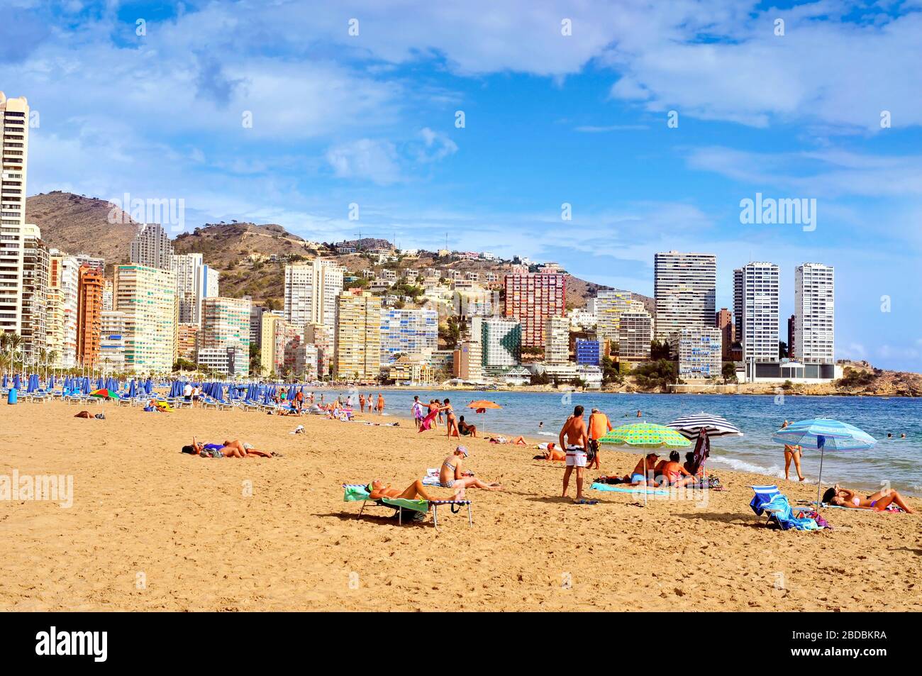 Benidorm beach crowd hi-res stock photography and images - Alamy