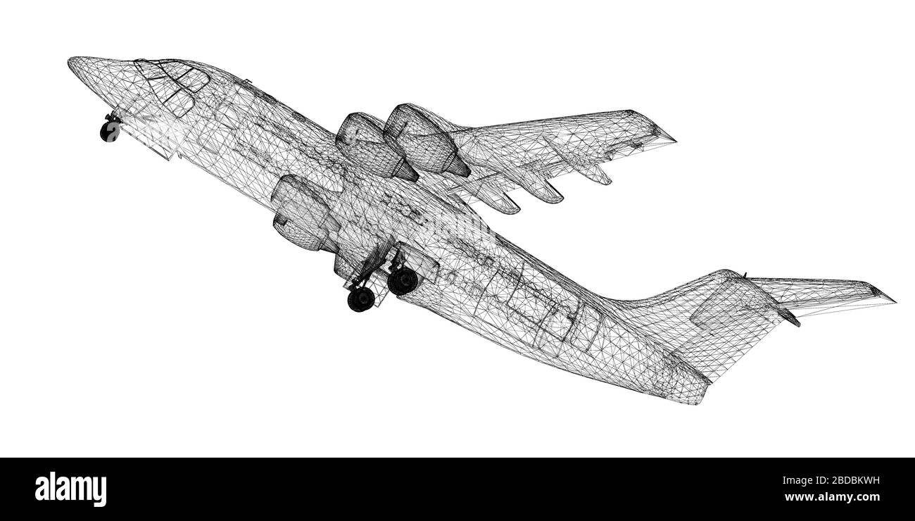 Commercial Airliner, Jet,body structure, wire model Stock Photo - Alamy
