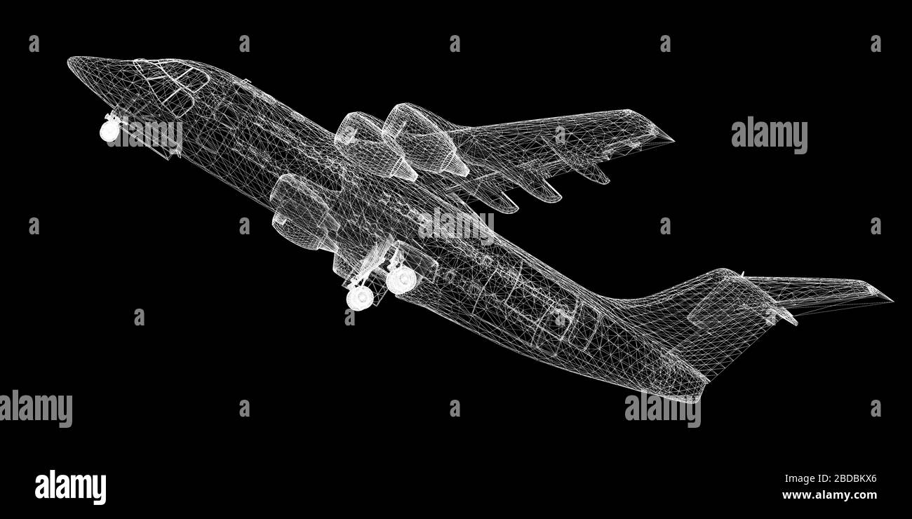 Commercial Airliner, Jet,body structure, wire model Stock Photo - Alamy