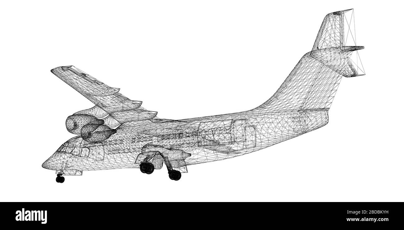 Commercial Airliner, Jet,body structure, wire model Stock Photo - Alamy