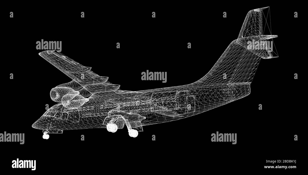 Commercial Airliner, Jet,body structure, wire model Stock Photo - Alamy