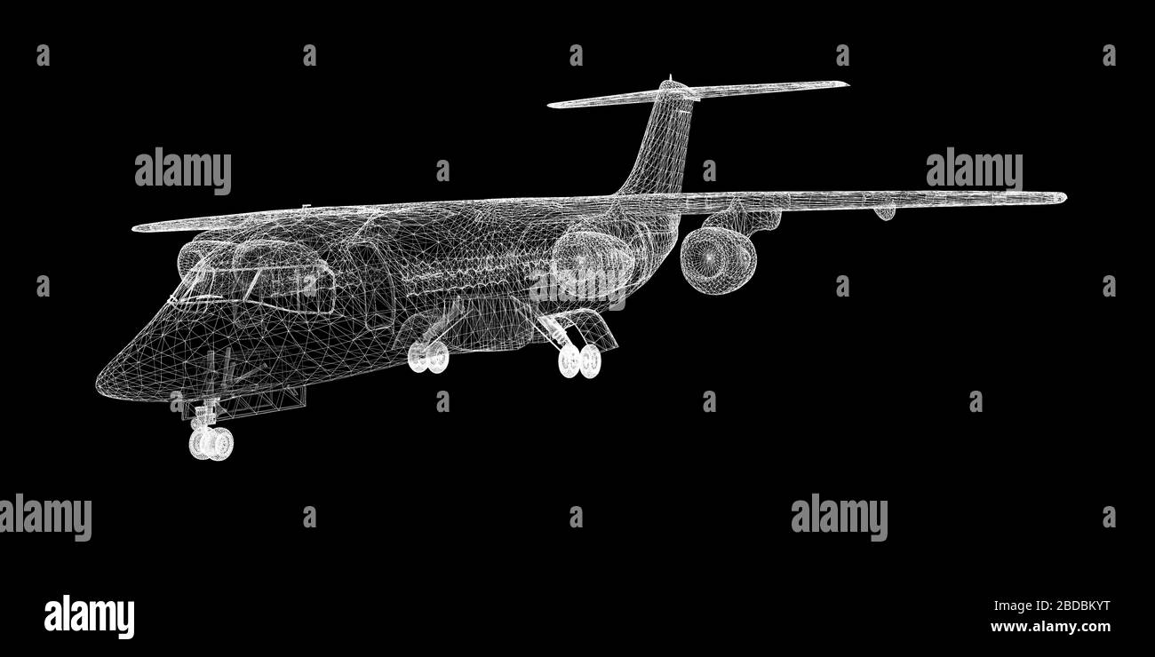 Commercial Airliner, Jet,body structure, wire model Stock Photo - Alamy