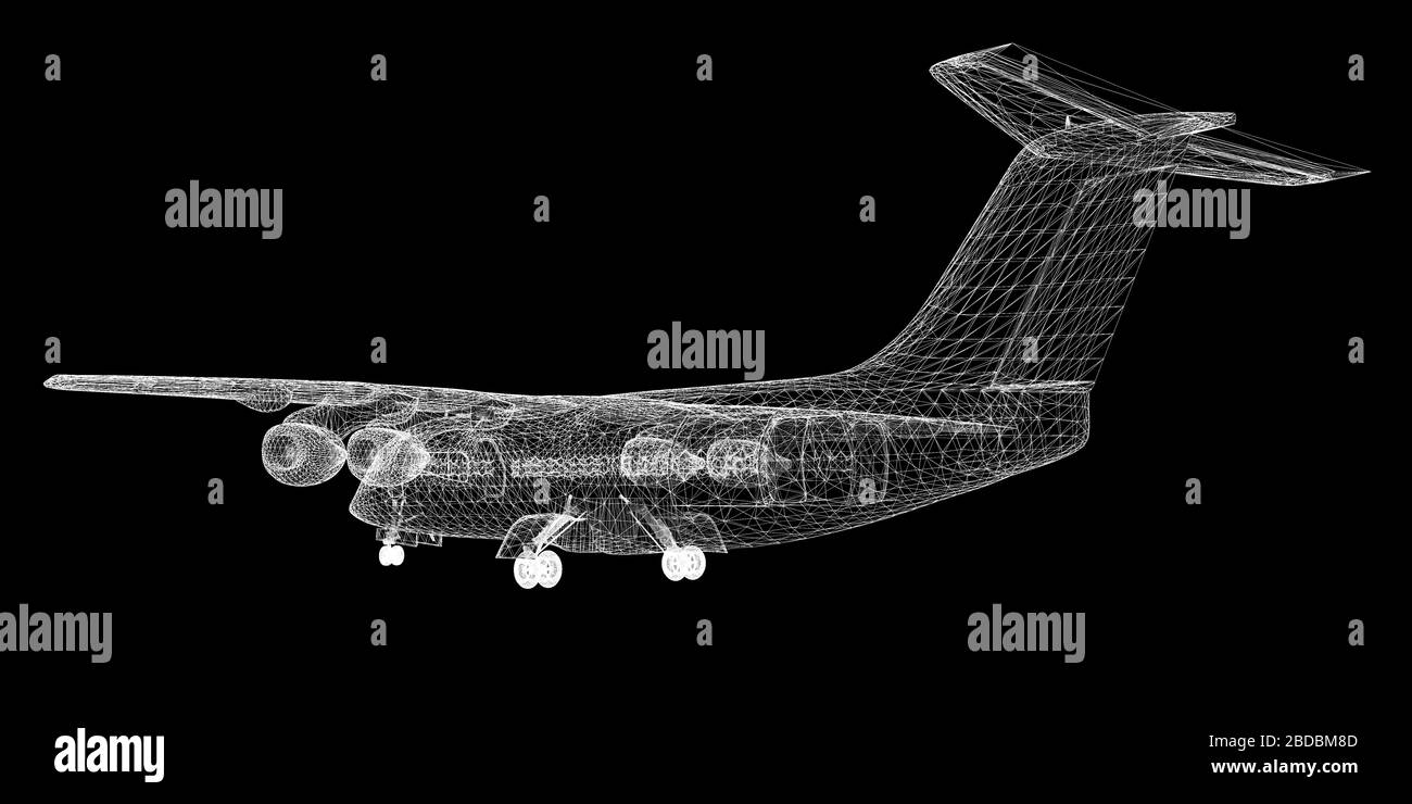 Commercial Airliner, Jet,body structure, wire model Stock Photo - Alamy