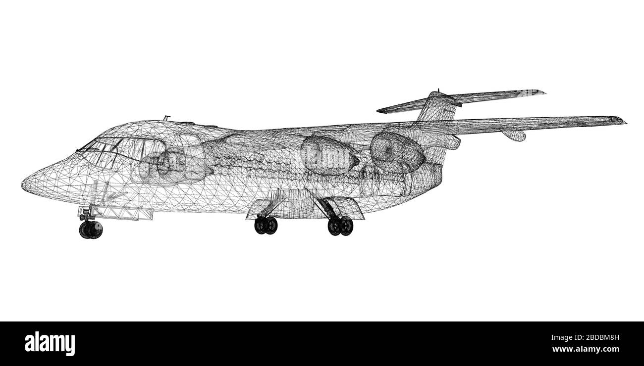 Commercial Airliner, Jet,body structure, wire model Stock Photo - Alamy