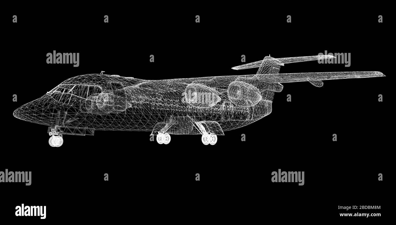 Commercial Airliner, Jet,body structure, wire model Stock Photo - Alamy