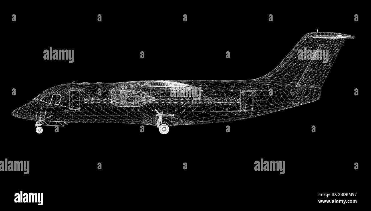Commercial Airliner, Jet,body structure, wire model Stock Photo - Alamy